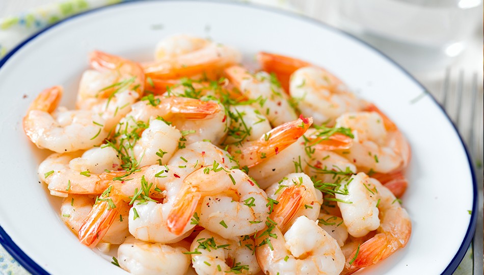 Shrimp flavored with lemon - Donnafugata